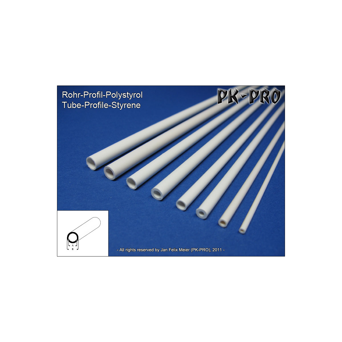 PK PRO Polystyrene Round Tube Profile 4/2 330mm