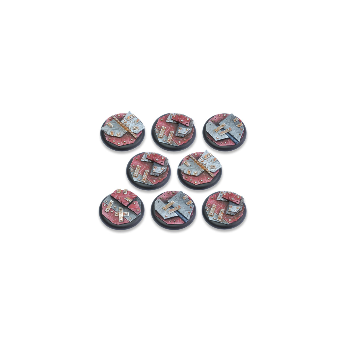 Scrap Steel Bases - 40mm Round Lip DEAL (8)
