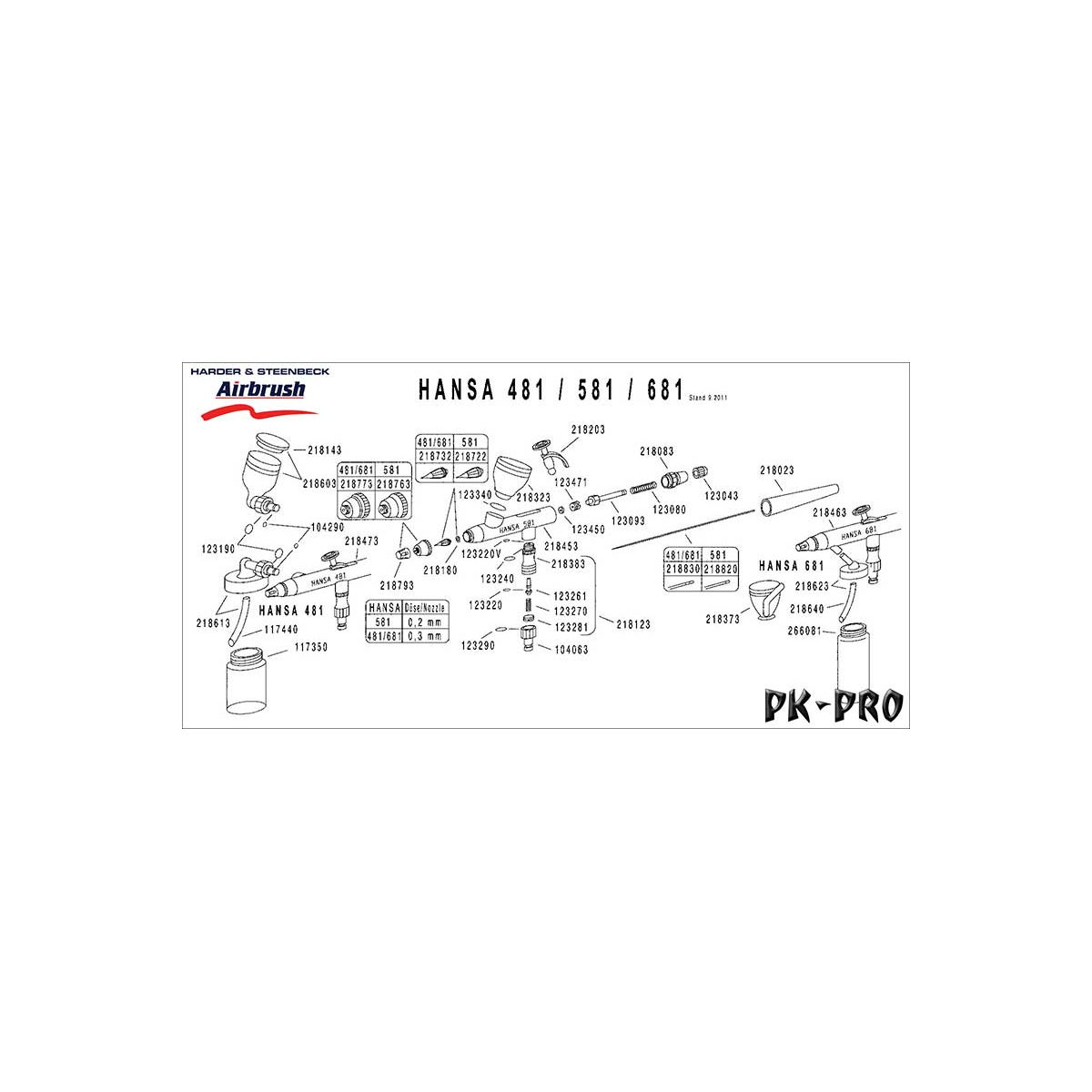 H&S-body HANSA 681, suction feed system-[218463]