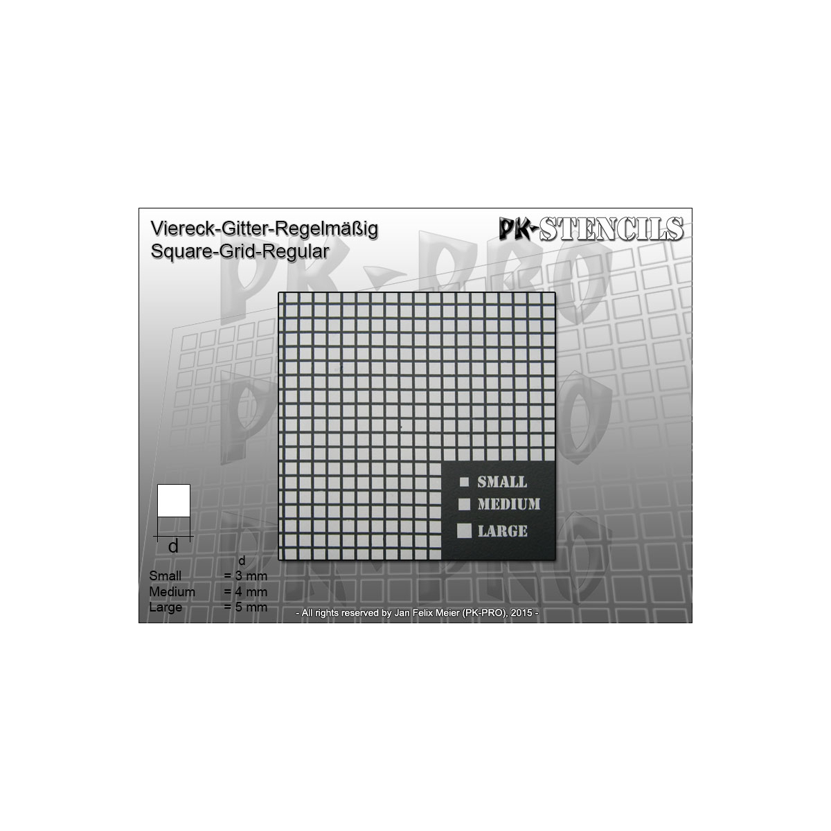 PKS-Viereck-Gitter-Regelmäßig-Groß-5mm